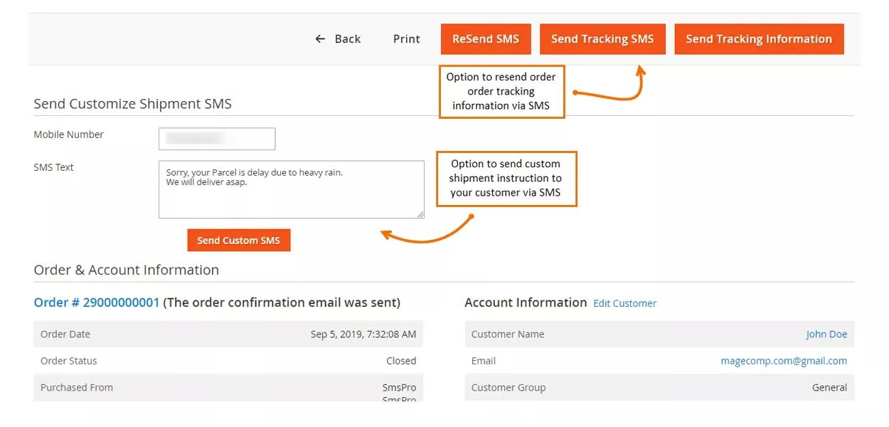 Magento 2 SMS Notification Pro by themagecomp | CodeCanyon